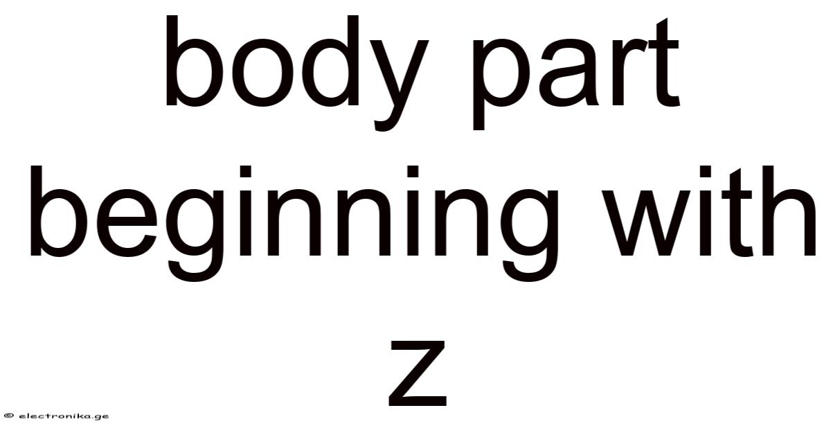 Body Part Beginning With Z